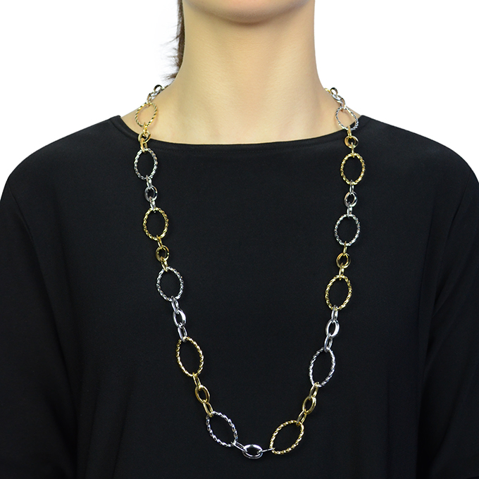 Eva 2 Tone Chain Necklace - Myka Designs