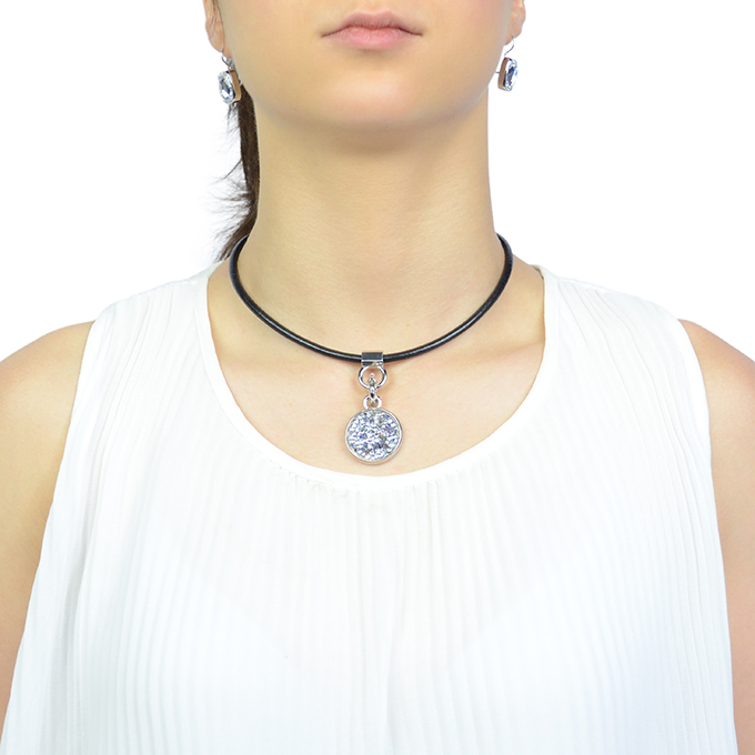 Hyde Leather Choker with Bail: Stylish Necklace with Detachable ...